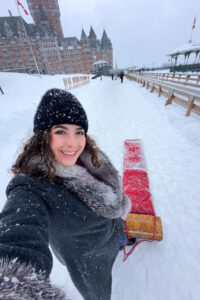 Riding the Dufferin Terrace Toboggan Slide in Quebec City - Come Join ...